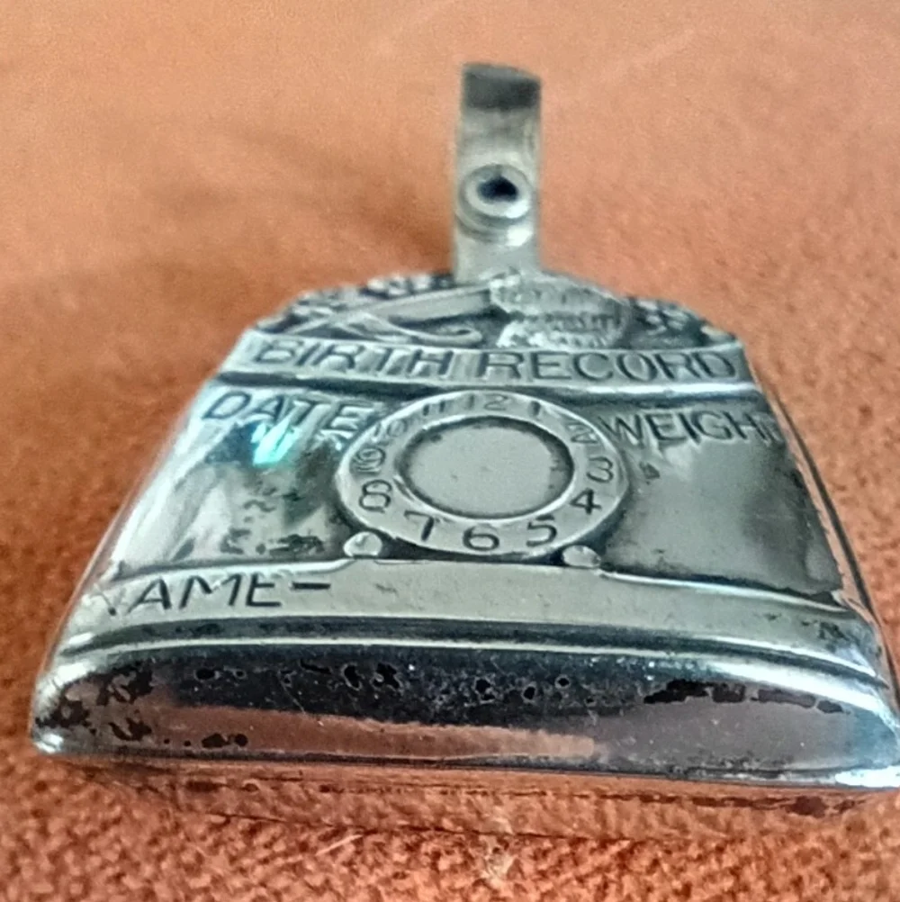 Accessories | Vintage Sterling Silver Birth Record Bell Rattle | Poshmark